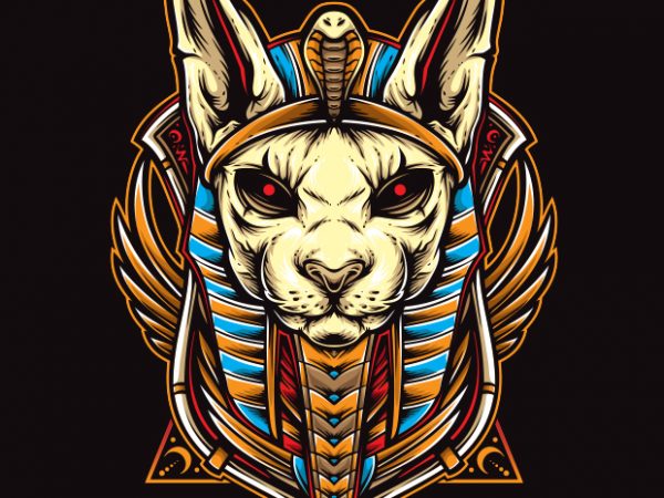 cat anubis t shirt vector file